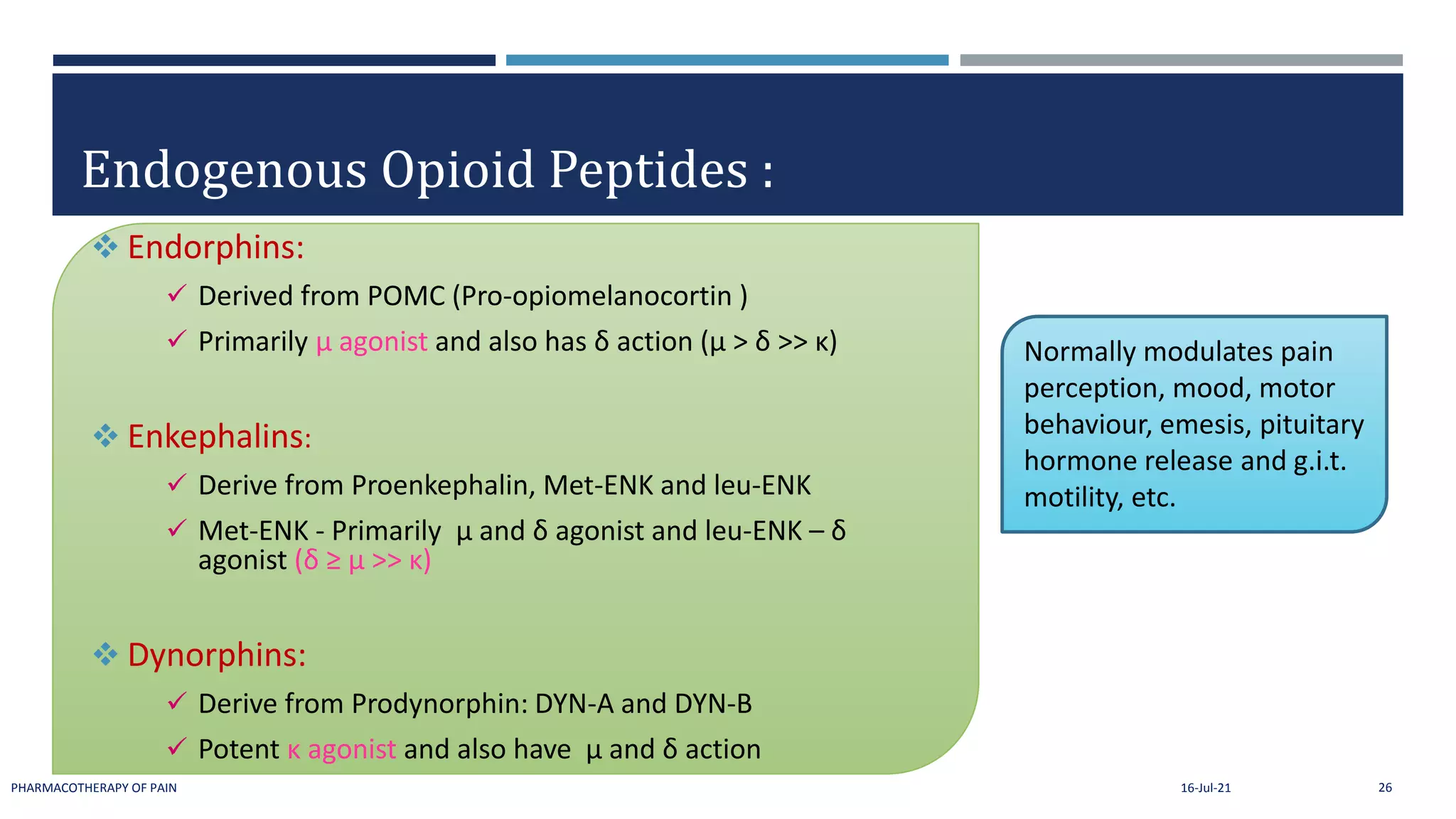 Pharmacotherapy of Pain | PPTX
