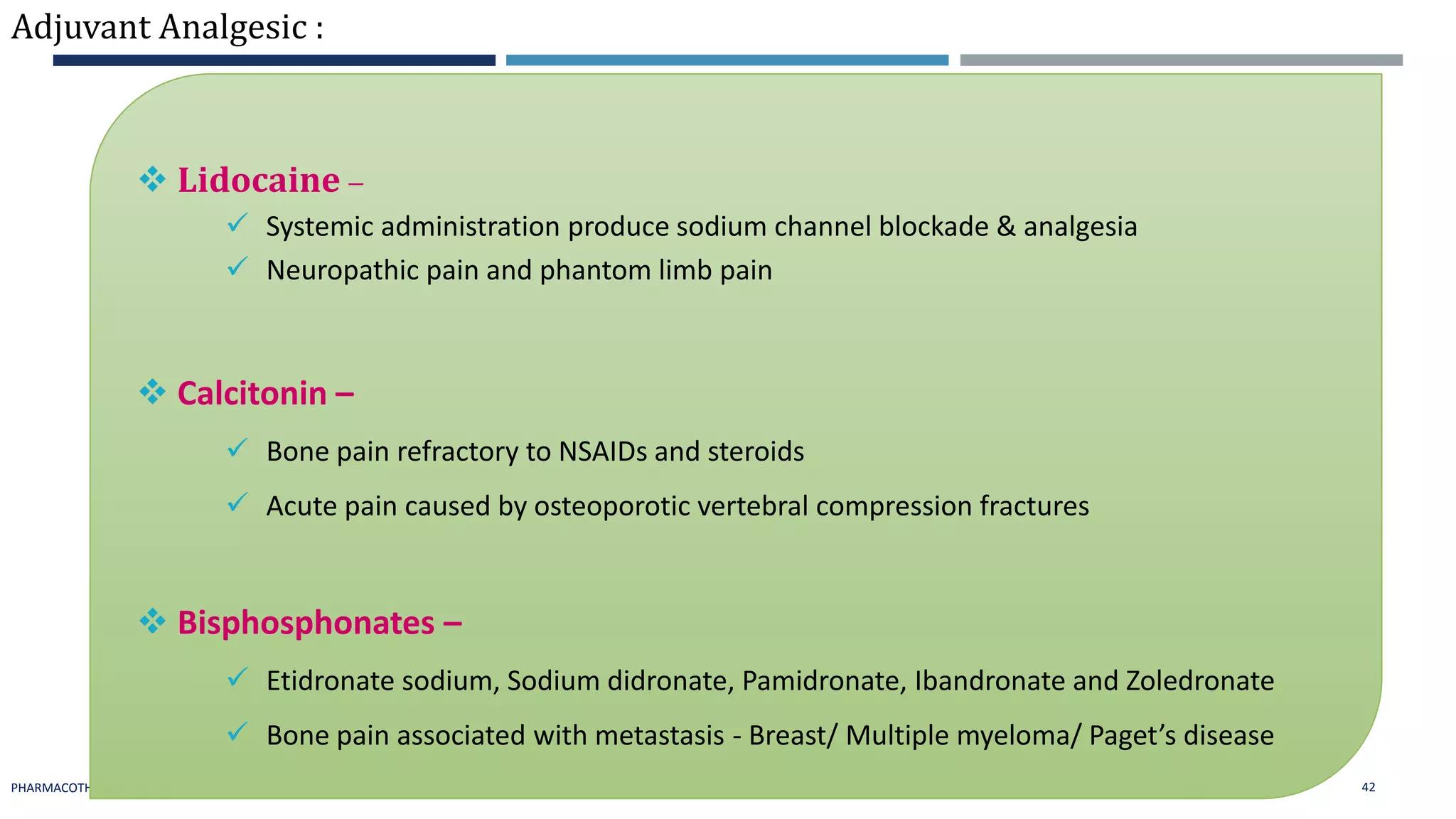 Pharmacotherapy of Pain | PPTX