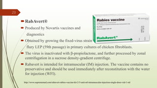 Rabies vaccines | PPTX