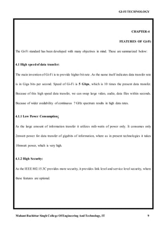 Seminar report-gi-fi - copy | DOCX | Computer Networking | Computing
