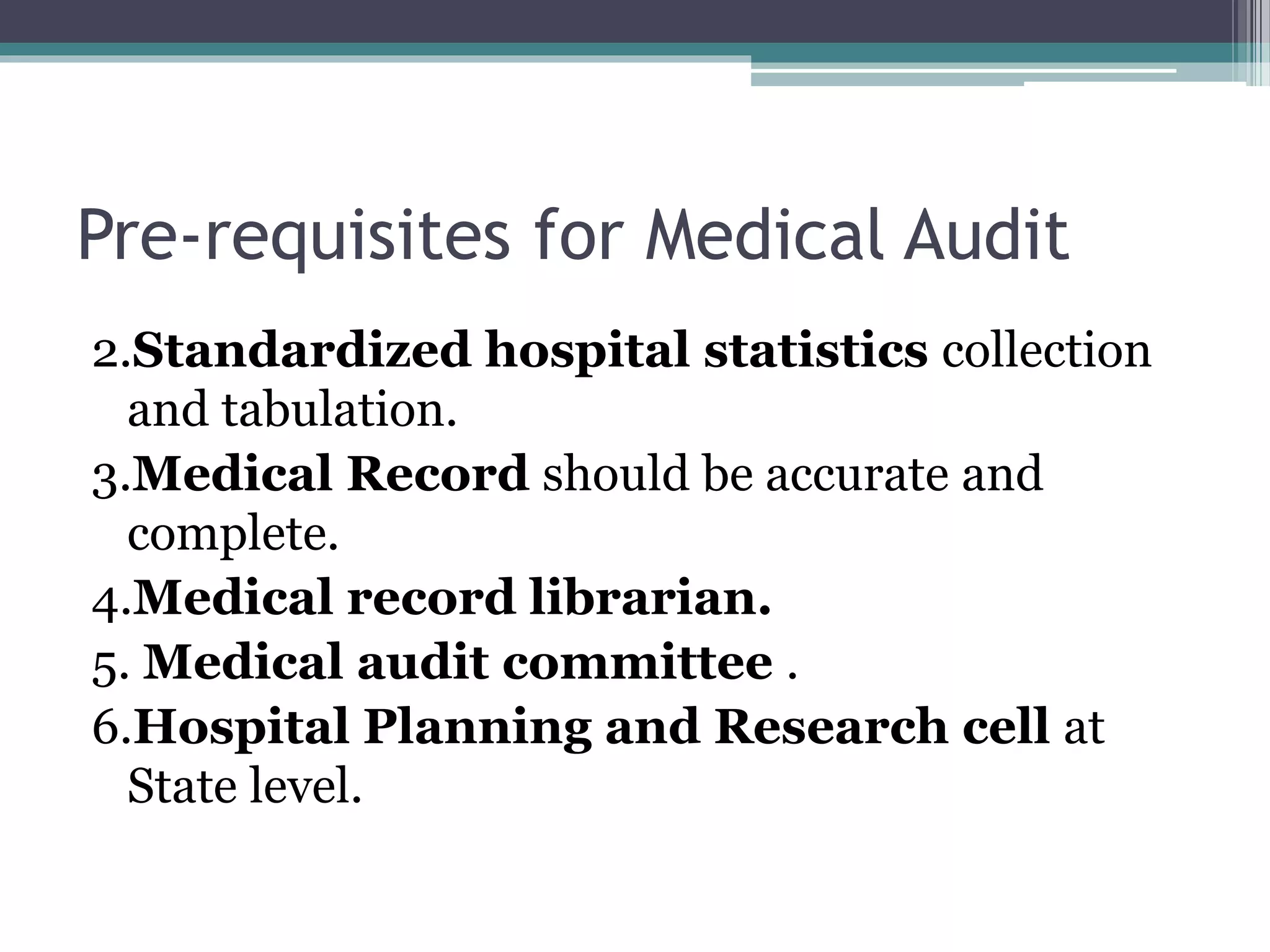 Role of Medical Audit | PPTX