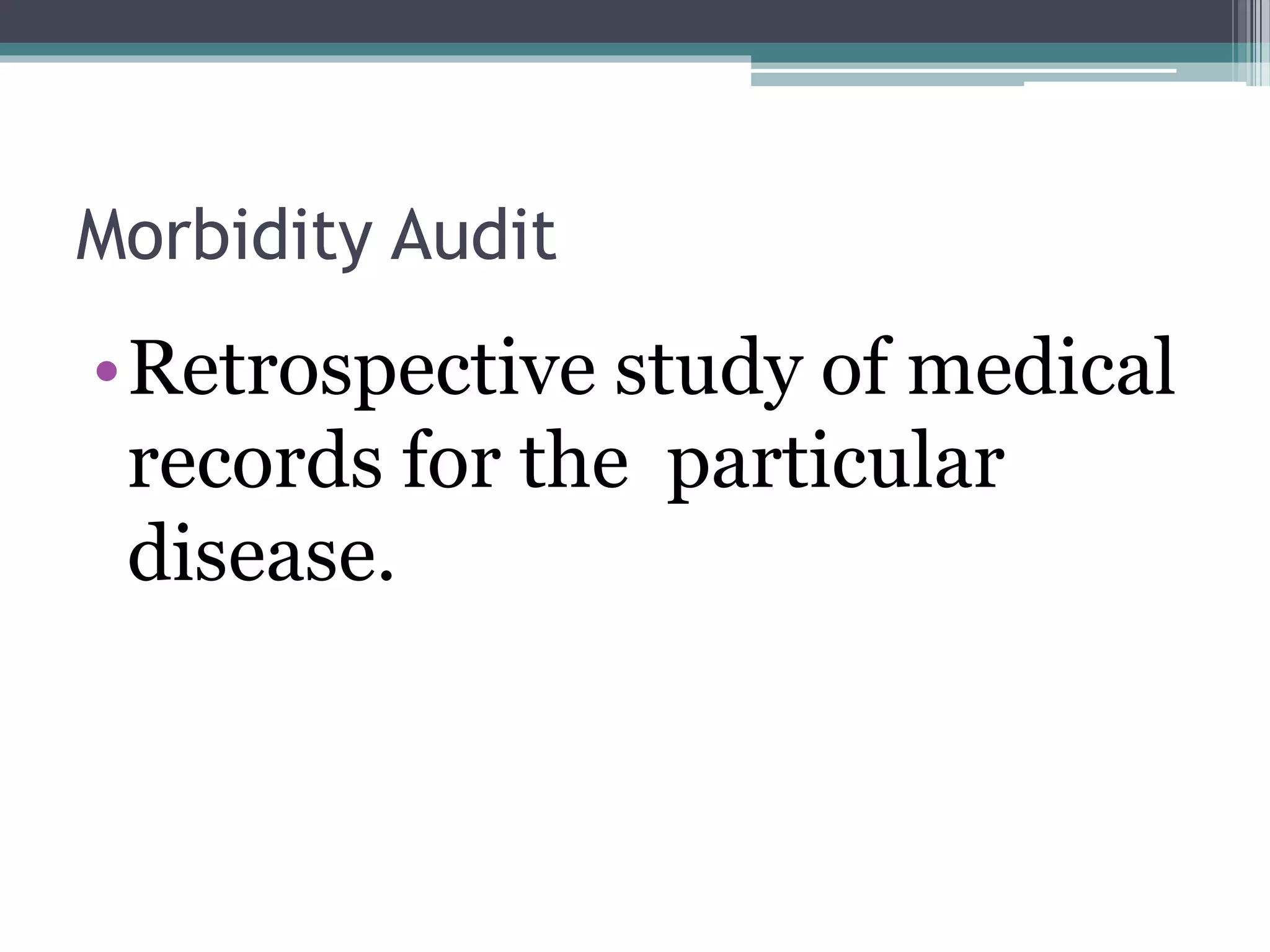 Role of Medical Audit | PPTX