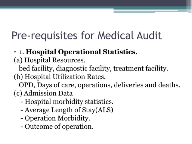 Role of Medical Audit | PPT