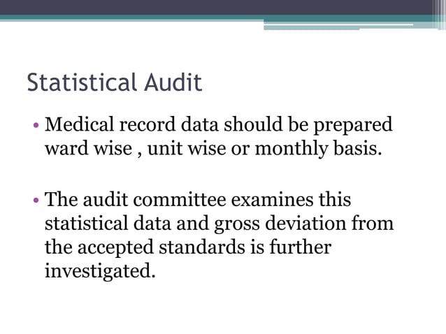 Role of Medical Audit | PPT