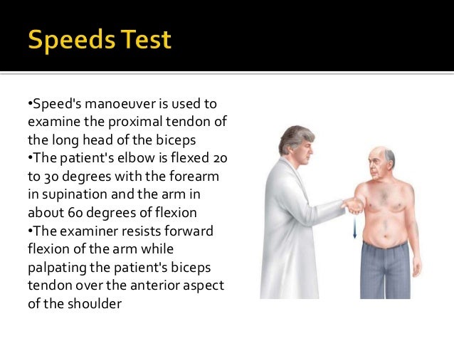 Speeds Test Shoulder