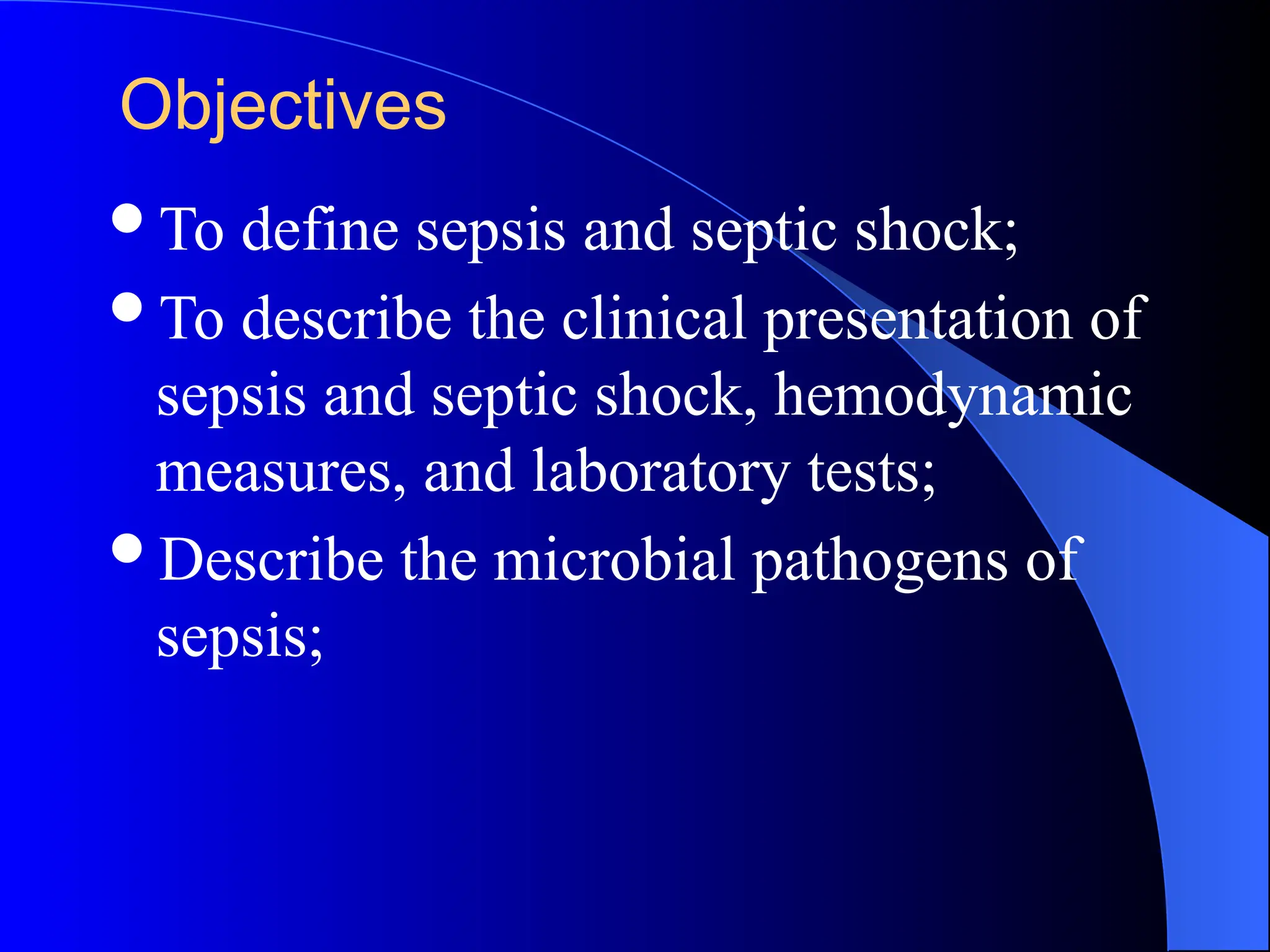 Seminar - Sepsis and septic shock in medicine | PPTX
