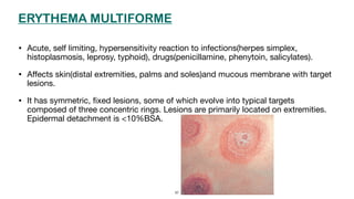 Vesiculobullous lesions of skin including intraepidermal and ...