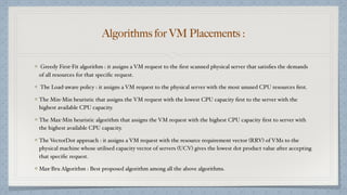 Virtual machine consolidation for balanced resource utilisation and ...
