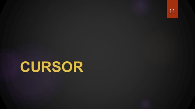 Trigger Cursor Function In Sql Server Ppt 