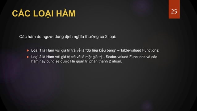 Trigger, Cursor, Function in SQL Server | PPT