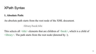 Xpath & Xquery in XML documents for retreving data | PPT