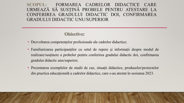 SEMINAR instructiv-metodic pentru cadrele didactice care au solicitat ...