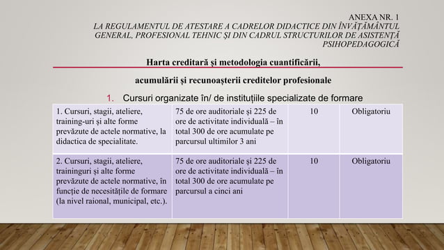 SEMINAR instructiv-metodic pentru cadrele didactice care au solicitat ...