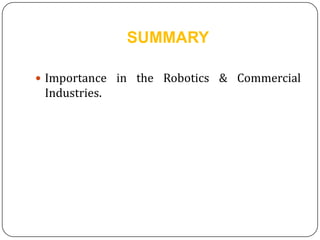 Accelerometer and LED Sensor Array Based Remote Control Car | PPTX