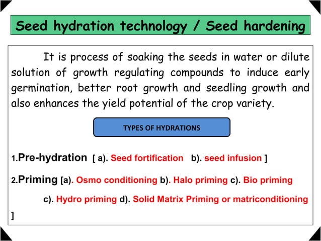 Seed Quality Enhancement technology of major vegetable crops | PPT