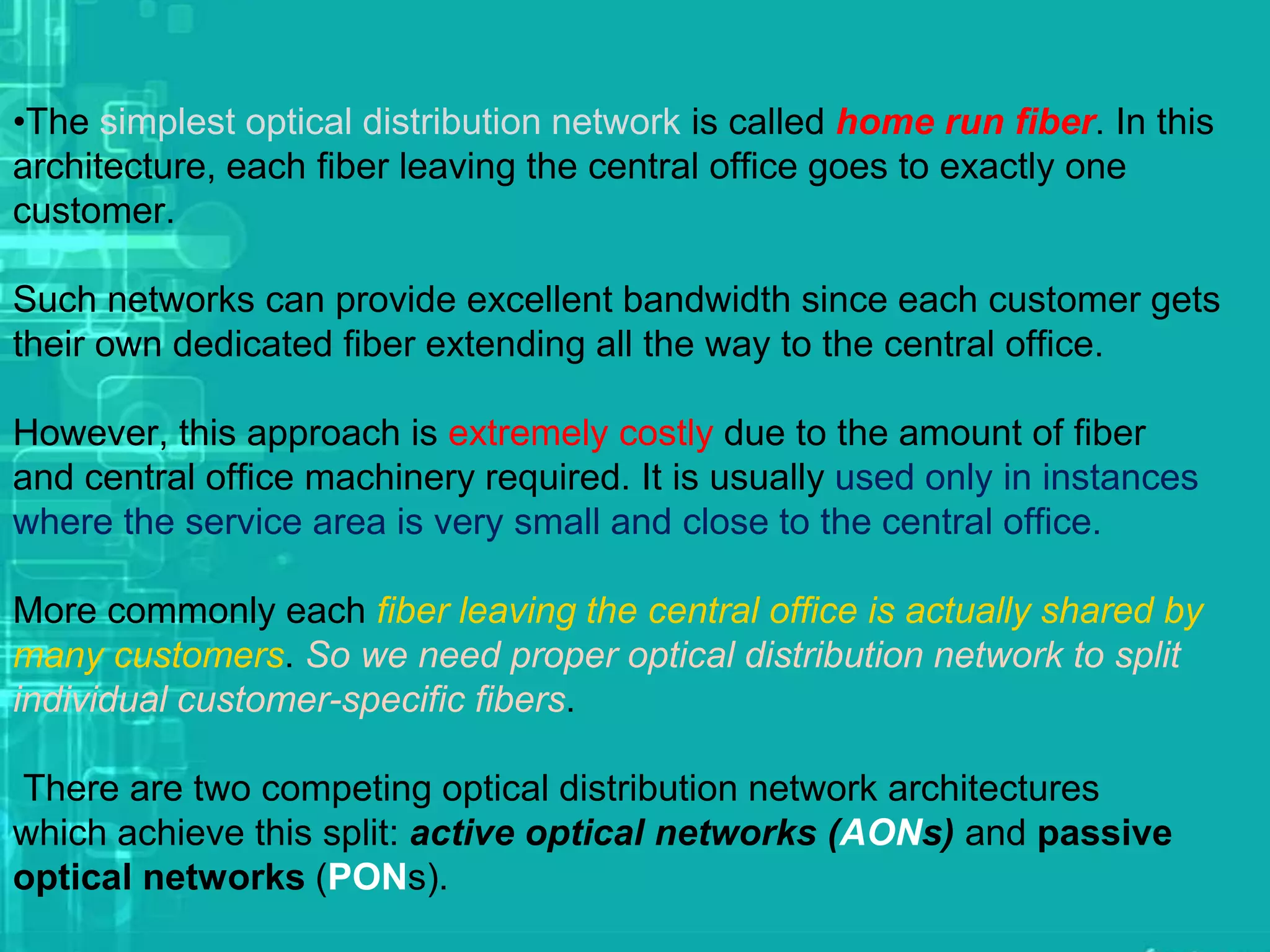 Basic optical network terminology | PPTX