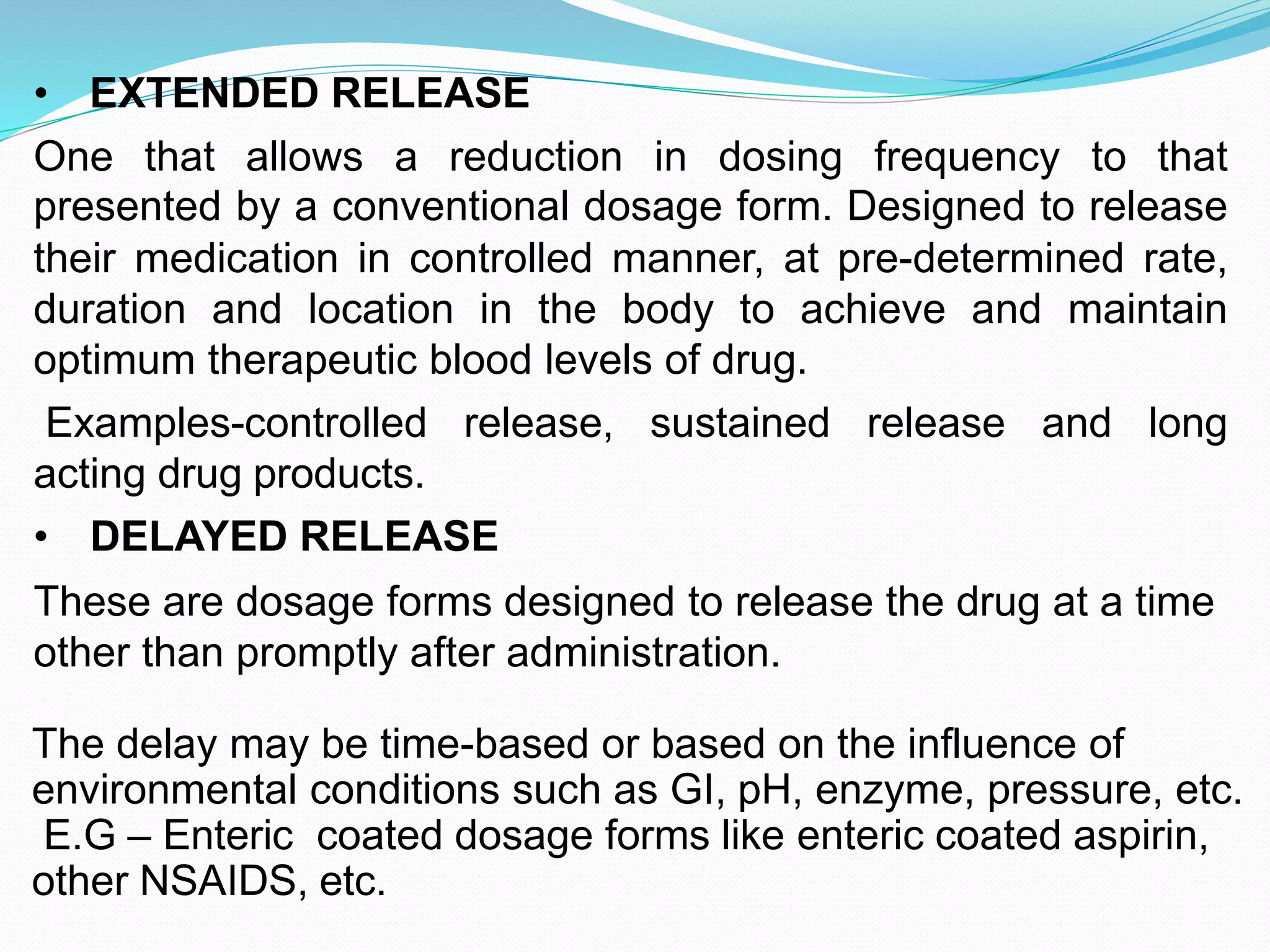 MODIFIED RELEASE DRUG DELIVERY SYSTEM | PPTX