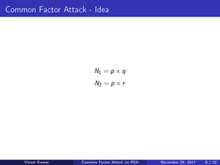 Common Factor Attack on RSA | PPT