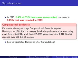 Common Factor Attack on RSA | PPT