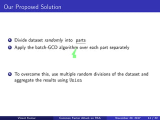 Common Factor Attack on RSA | PPT