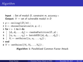 Common Factor Attack on RSA | PPT