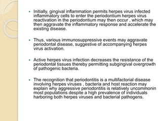 ROLE OF VIRUSES IN PERIODONTAL DISEASES | PPTX