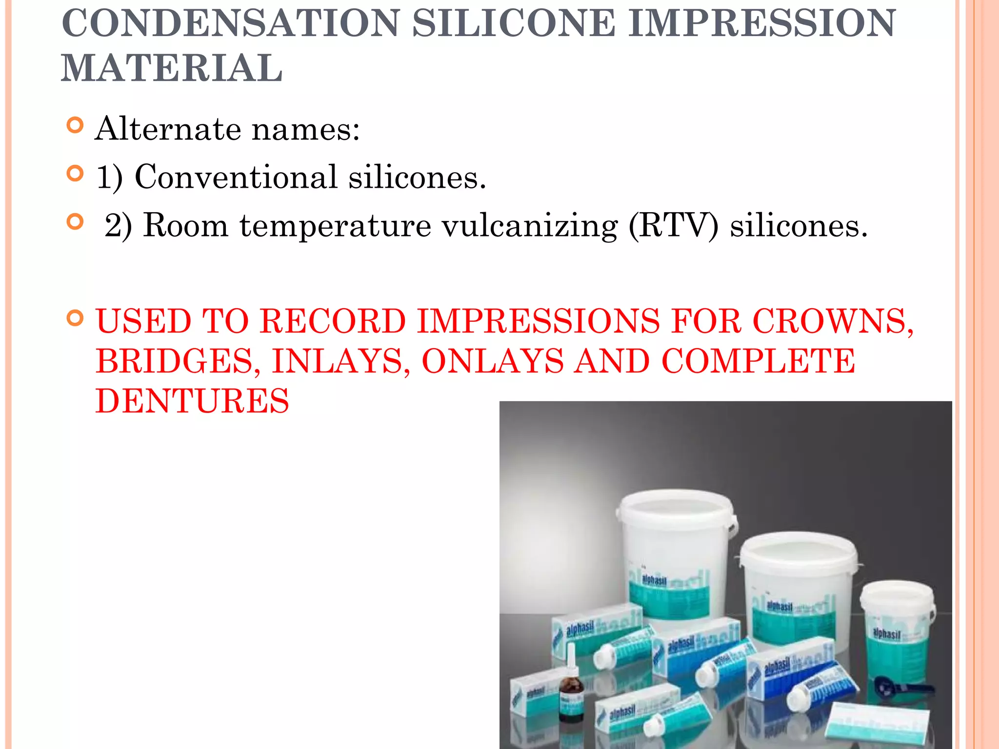 recent advances in impression materials | PPT
