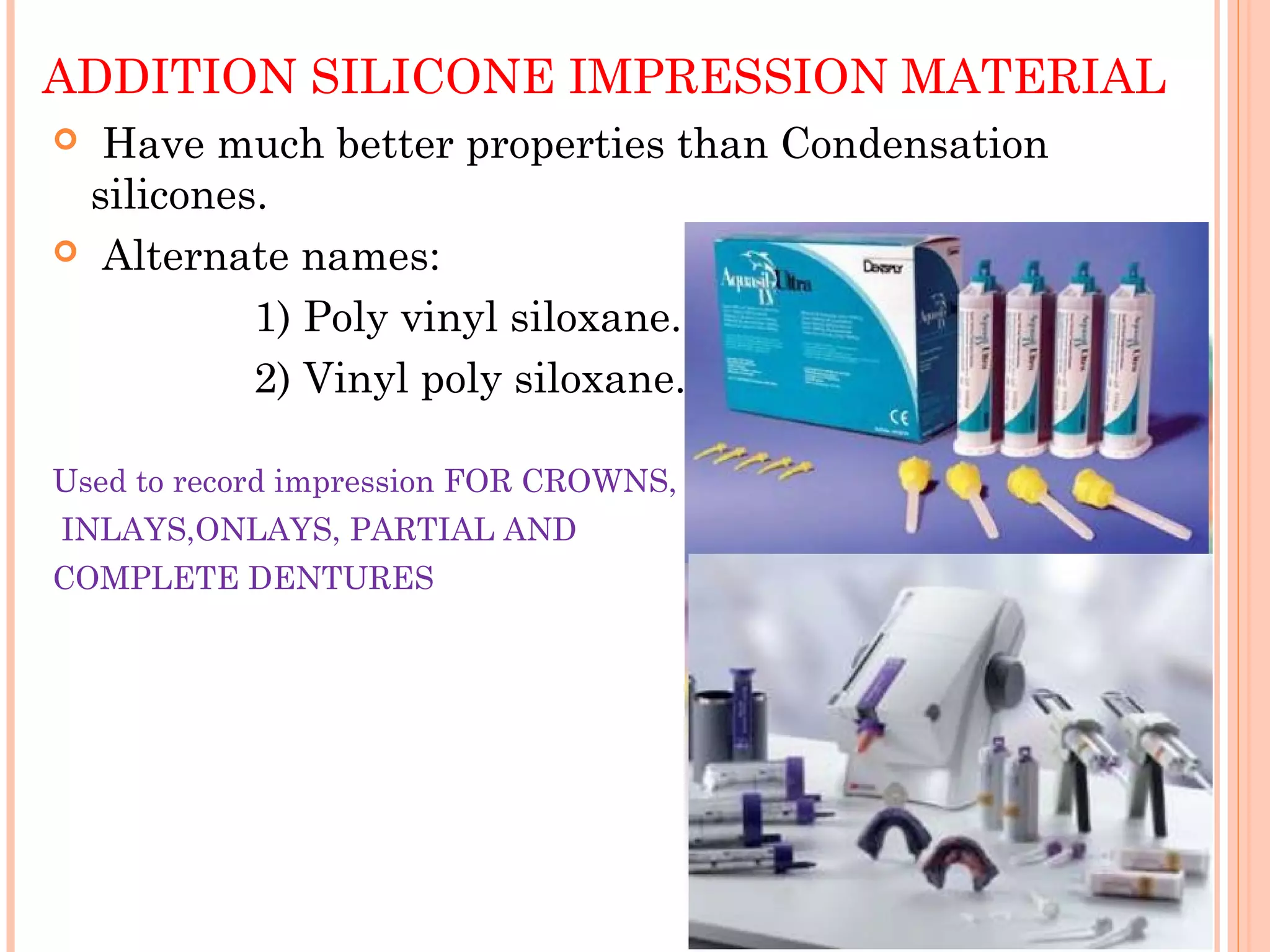 recent advances in impression materials | PPT