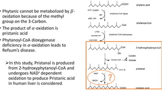 Phytanic acid and alpha-oxidation | PPTX | Chemistry | Science