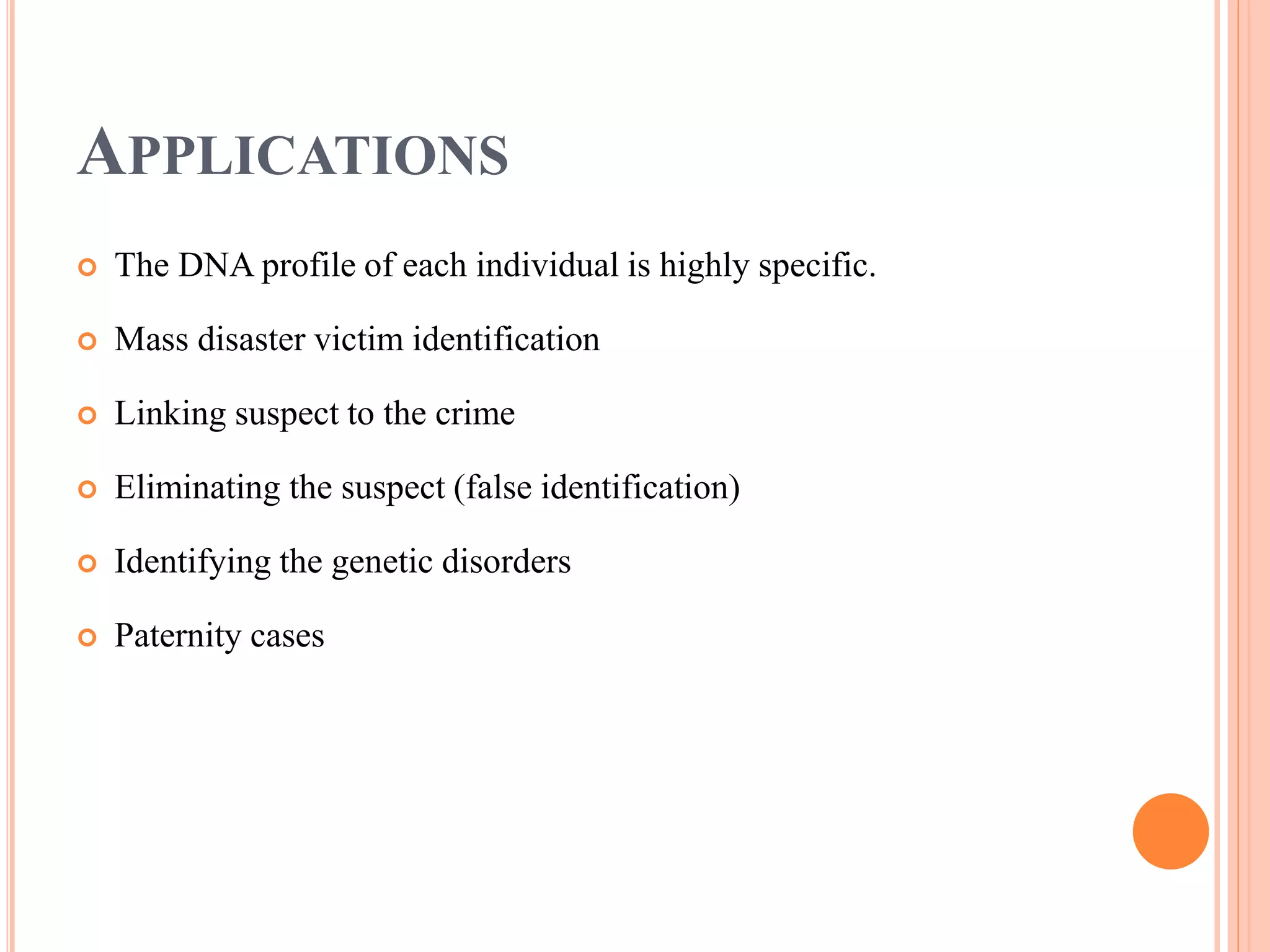 Gene linkage analysis for crime scene | PPTX
