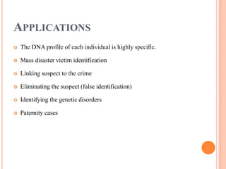 Gene linkage analysis for crime scene | PPTX