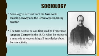 Sociology and Behavioural sciences | PPTX