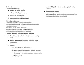 Seminar on Intro to Sports Medicine.docx