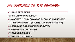 SEMINAR BASICS OF IMMUNOLOGY- Antigens antibodies immunoglobulins and ...