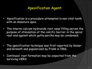 CALCIUM HYDROXIDE in Dentistry | PPTX