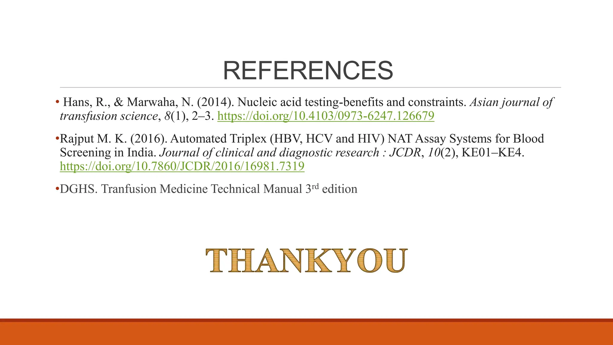 NAT nucleic acid amplification technology Testing- Reverse ...