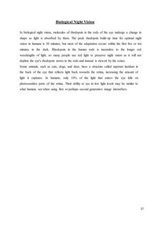 seminar report on night vision technology | DOCX