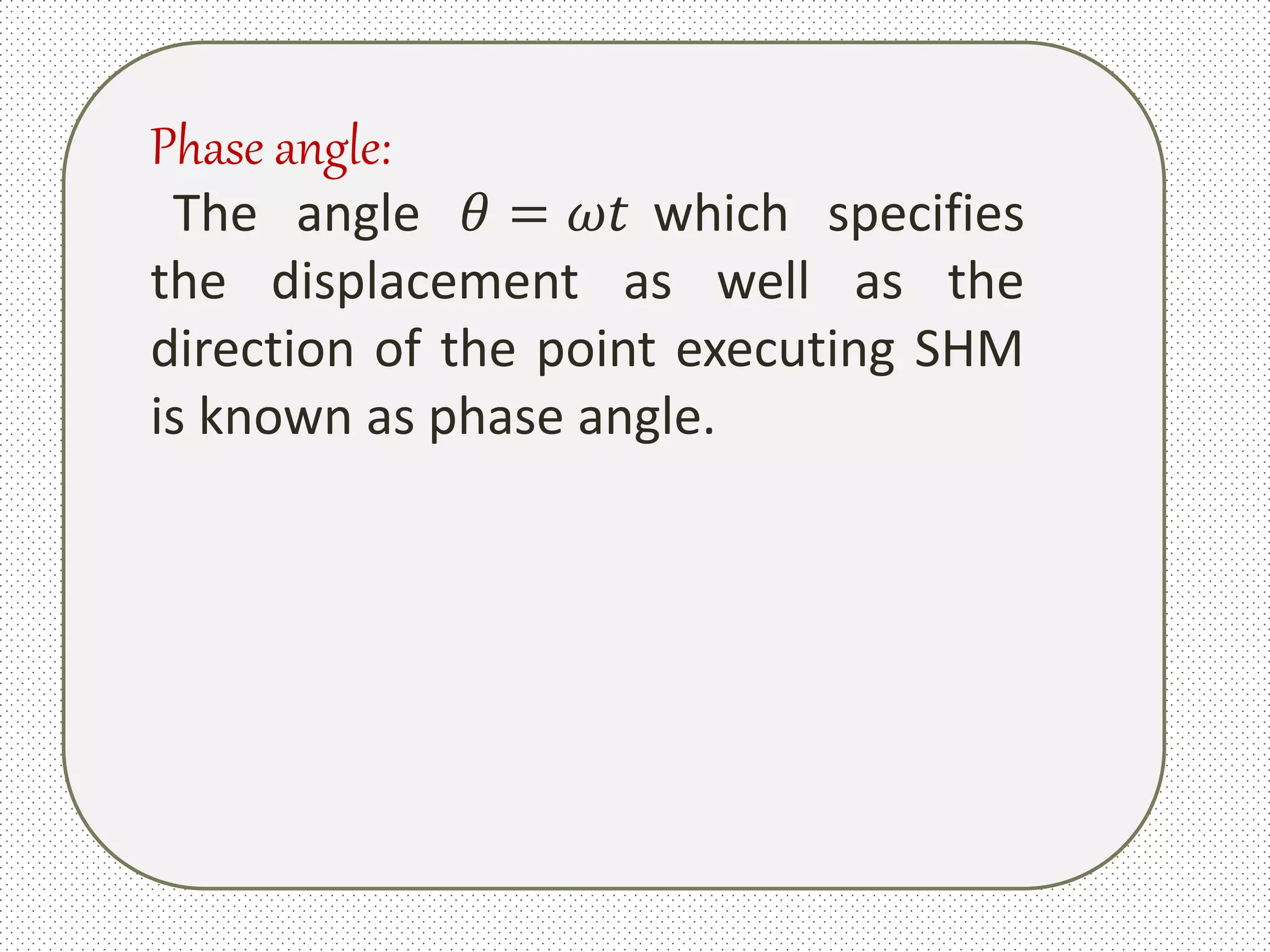 simple harmonic motion | PPTX