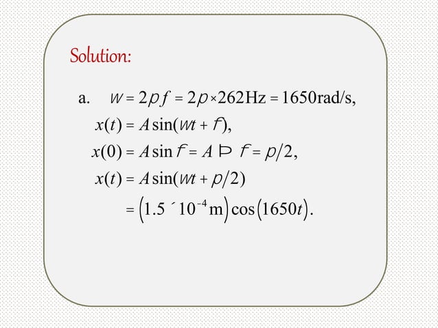 simple harmonic motion | PPTX