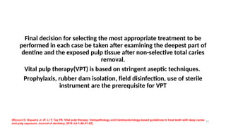 VITAL PULP THERAPY.pptx conservative dentistry and endodontics | PPTX