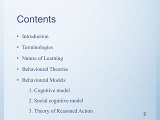 Behavioural models in oral health education | PPTX