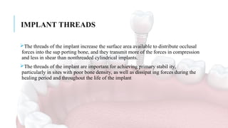 BASICS OF IMPLANTOLOGY- IMPLANT SURFACE TOPOGRAPHY COMPONENTS PARTS AND ...