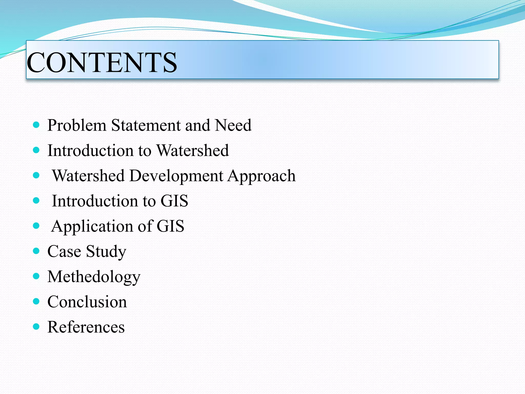 Application of GIS and RS in Watershed Management | PPTX