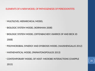 Different Models of pathogenesis in Periodontics | PPTX