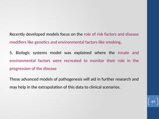 Different Models of pathogenesis in Periodontics | PPTX