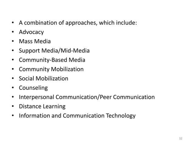 social and behavior change communication approach in public health | PPTX