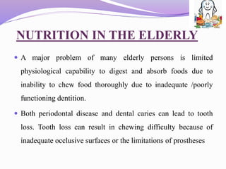 Nutrition and oral health | PPTX