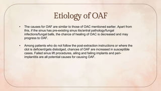 SEMINAR 13 - OAC AND OAF - introduction , surgical anatomy of maxillary ...