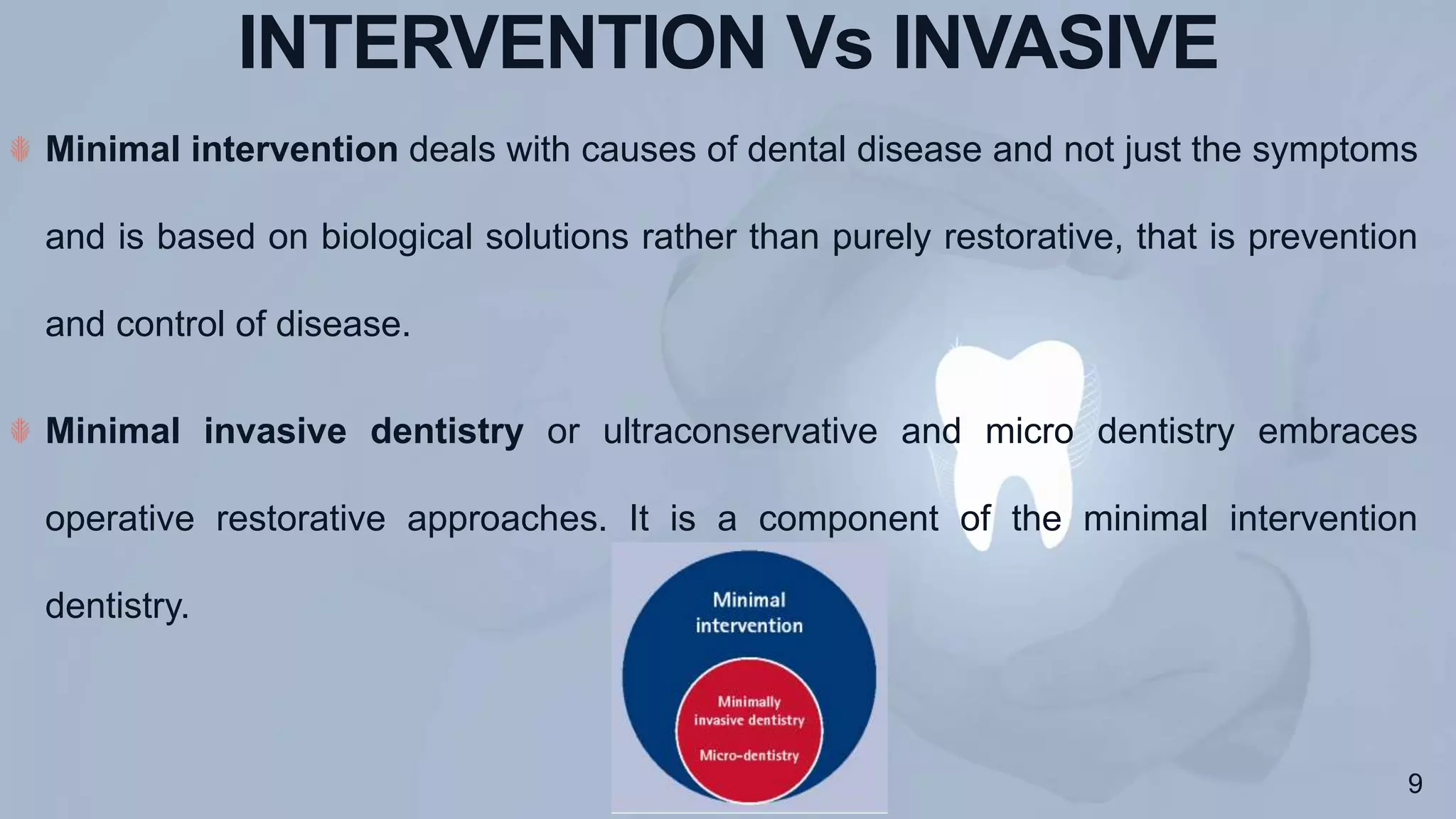MINIMAL INTERVENTION DENTISTRY | PPTX