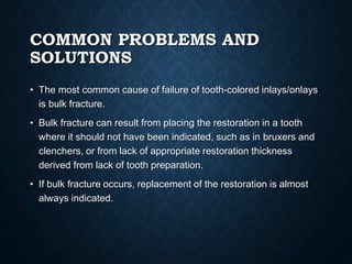 Ceramic inlays and onlays | PPTX